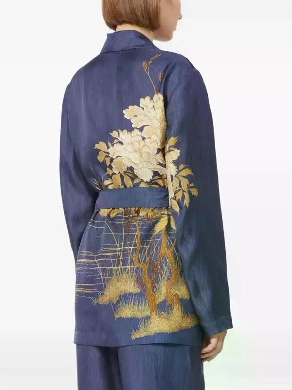 Max Mara Floral-print Belted Tunic