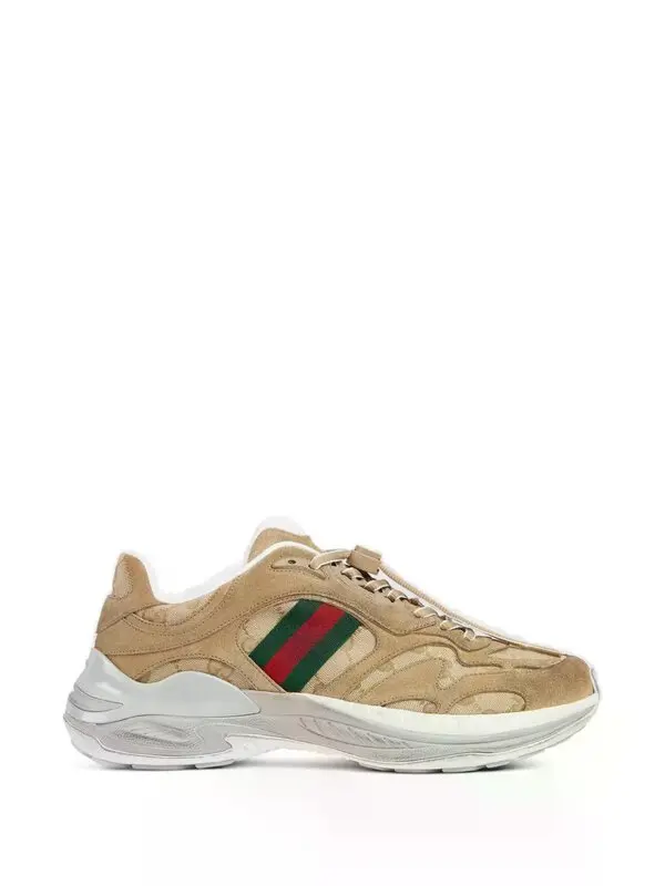 Gucci Gg-monogram Leather Sneakers
