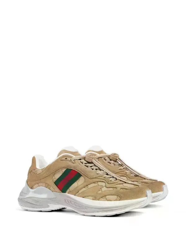 Gucci Gg-monogram Leather Sneakers