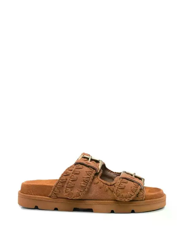 Mou Suede Sandals - Brown