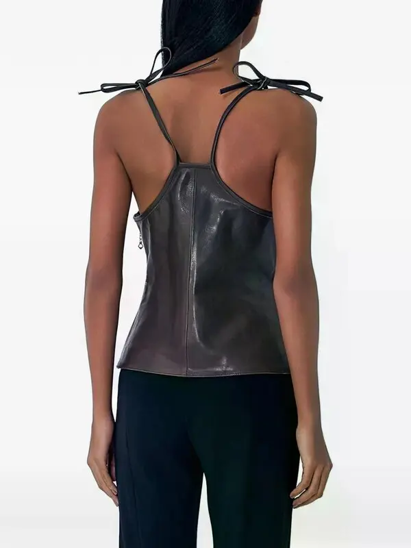 Our Legacy Tie-straps Leather Corset Top
