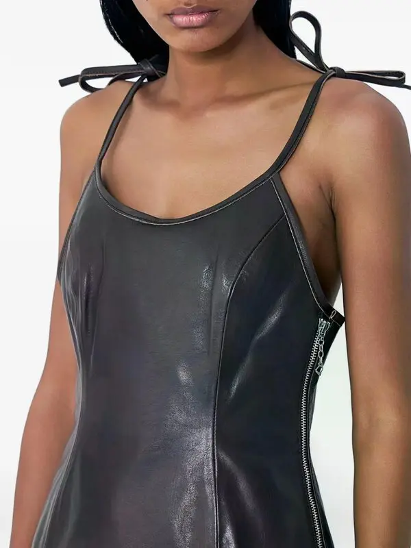 Our Legacy Tie-straps Leather Corset Top