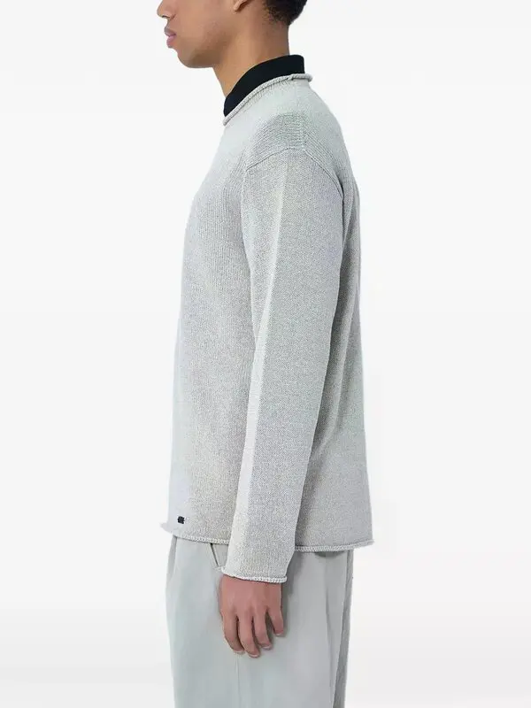 MOOS STUDIO Ribbed Knit Crewneck Sweater