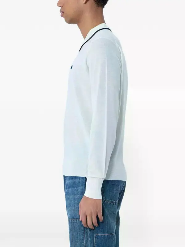 WALES BONNER Point-collar Knitted Polo Shirt