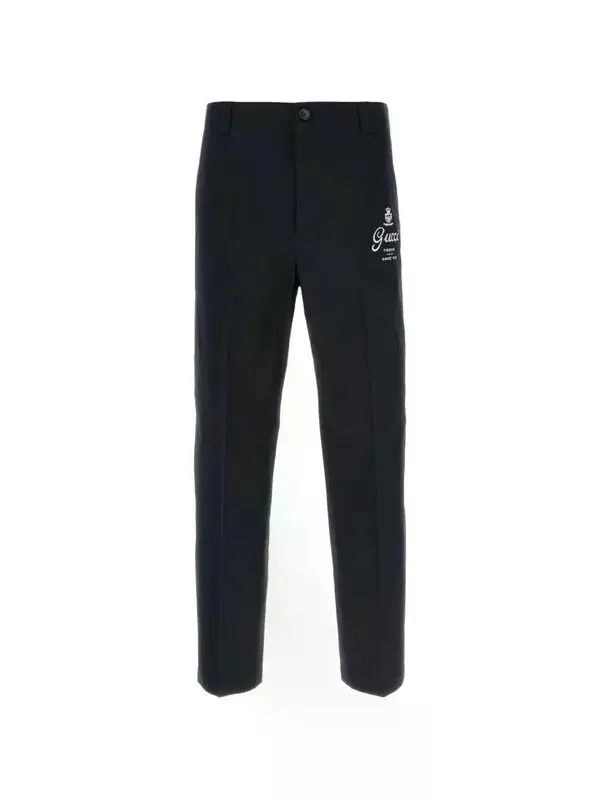 Gucci Print-detail Cotton Trousers
