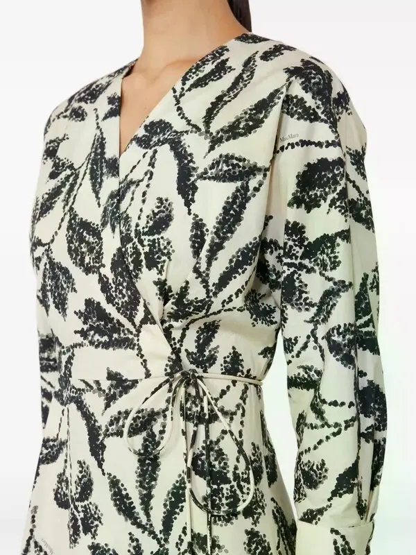 Max Mara Floral-print Midi Dress - Neutrals