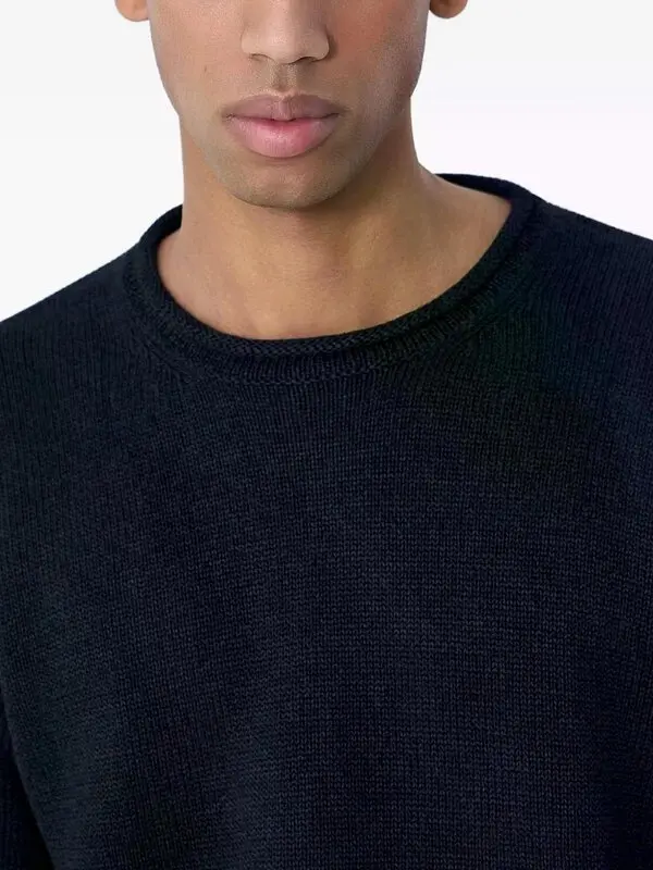 MOOS STUDIO Ribbed Crew-neck Sweater