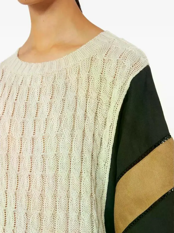 Max Mara Cable-knit Crew-neck Sweater