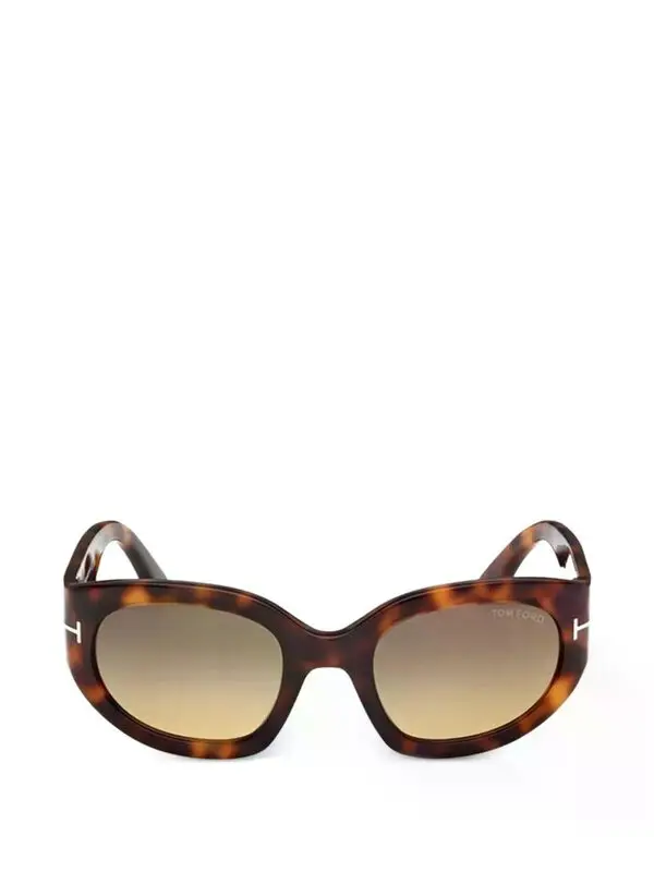 TOM FORD Oval-frame Sunglasses - Brown