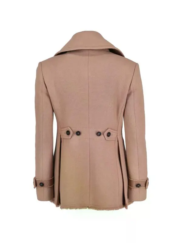 Aquilano.Rimondi Double-breasted Coat With Fringed Hem