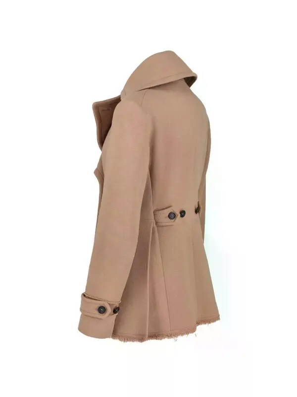 Aquilano.Rimondi Double-breasted Coat With Fringed Hem
