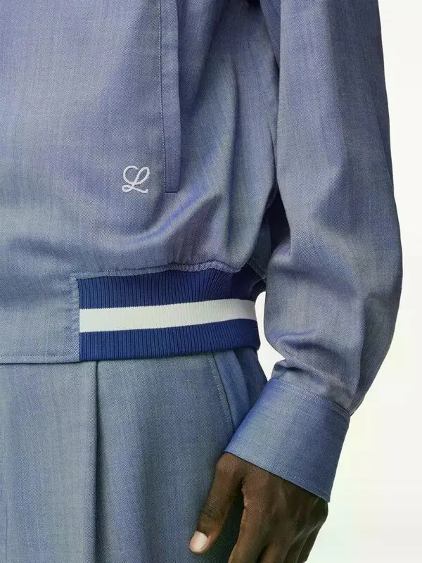 Loewe Logo Bomber Jacket - Blue