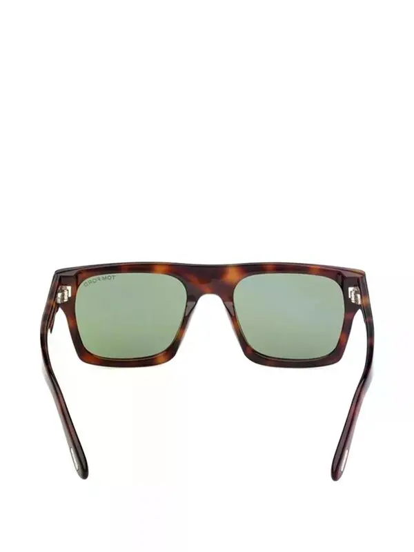 TOM FORD Cyrus Tortoiseshell Pattern Square Frame Sunglasses