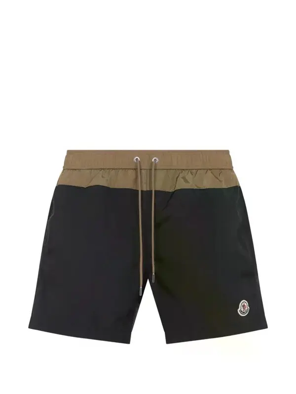 Moncler Two-tone Swim Shorts - Black