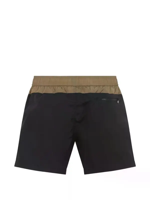 Moncler Two-tone Swim Shorts - Black