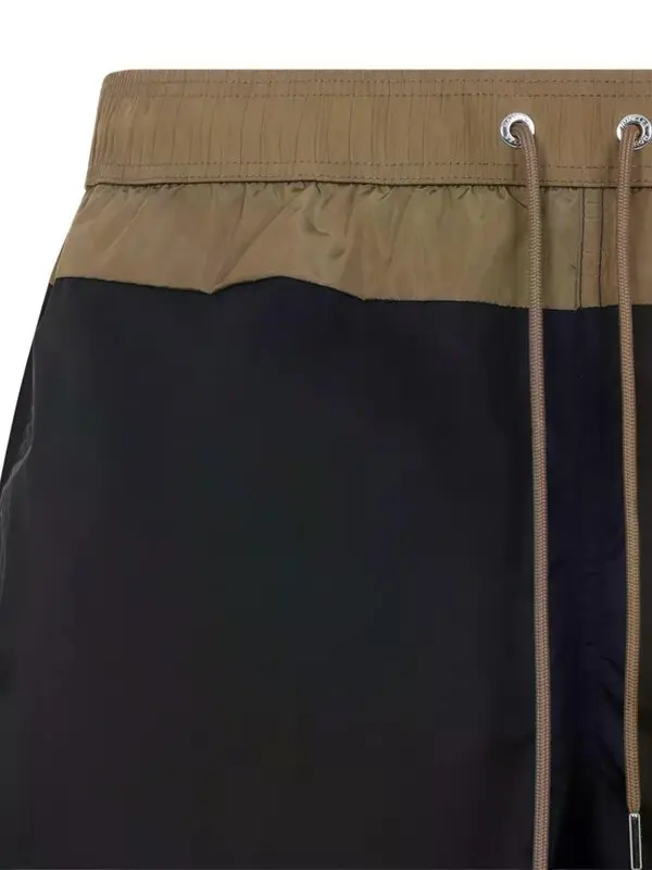 Moncler Two-tone Swim Shorts - Black