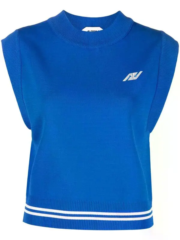 AUTRY Logo-embroidered Knitted Top