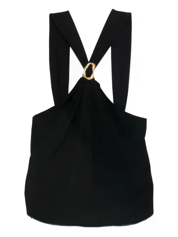 FORTE_FORTE Ring Detail Tank Top - Black