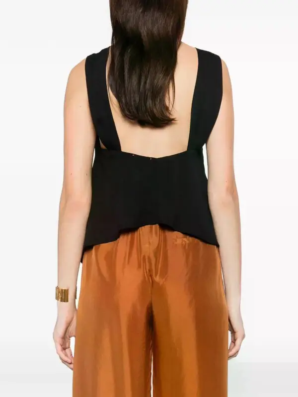 FORTE_FORTE Ring Detail Tank Top - Black