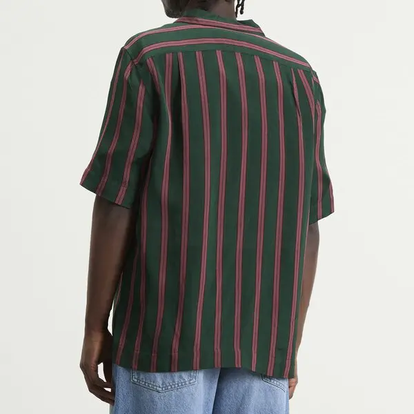 Dries Van Noten Fluid Striped Viscose Silk Shirt