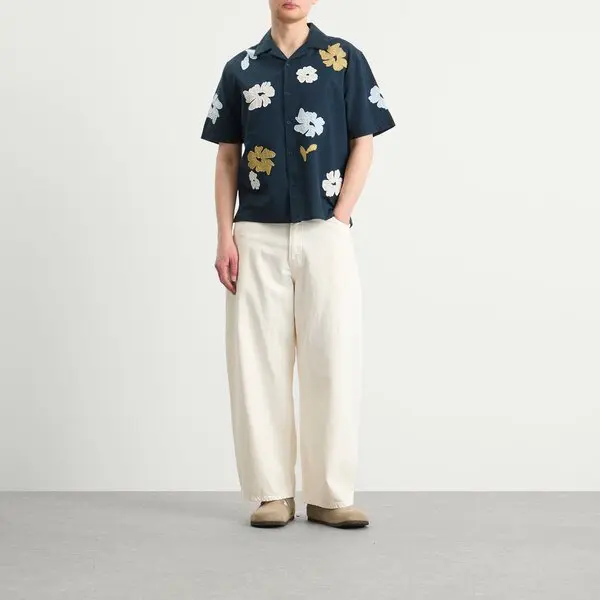 WAX LONDON Didcot Flower Applique Vacation Shirt