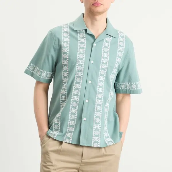 WAX LONDON Didcot Placement Border Vacation Shirt
