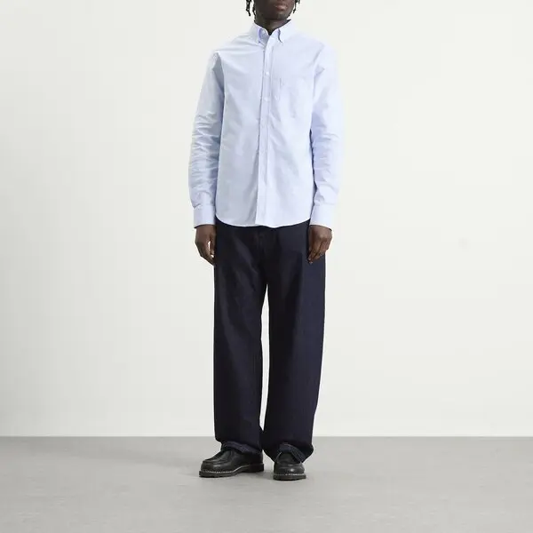 Portuguese Flannel Belavista Button Down Oxford Shirt - Light Blue