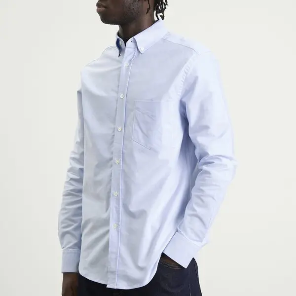 Portuguese Flannel Belavista Button Down Oxford Shirt - Light Blue