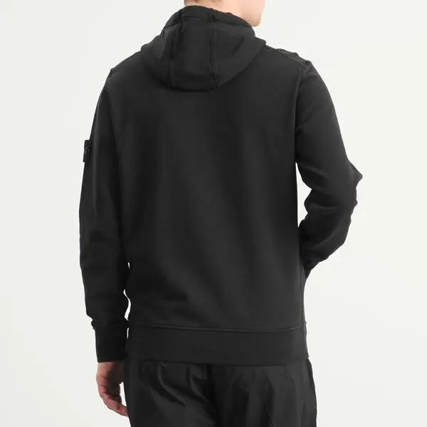 Stone Island Garment Dyed Hoodie - Black