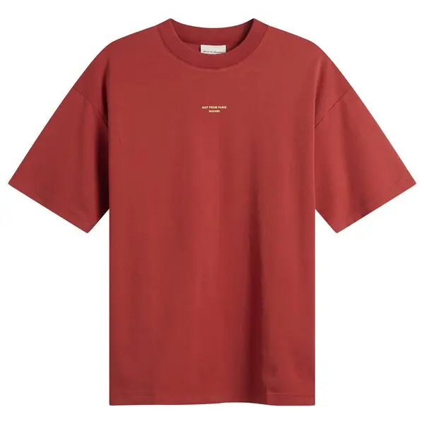 Drole De Monsieur The Classic Slogan T-shirt - Dark Red