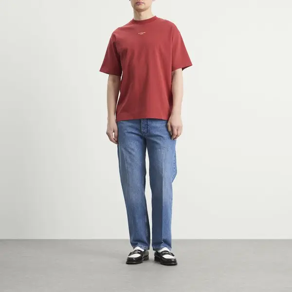 Drole De Monsieur The Classic Slogan T-shirt - Dark Red
