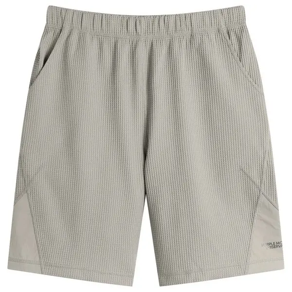 PURPLE MOUNTAIN OBSERVATORY Waffle Shorts - Concrete