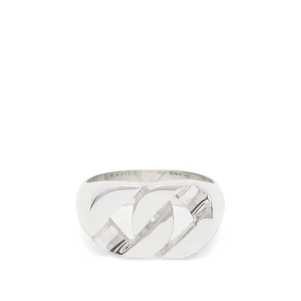 MAPLE Cuban Link Signet Ring - Silver