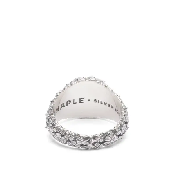 MAPLE Floral Oval Signet Ring