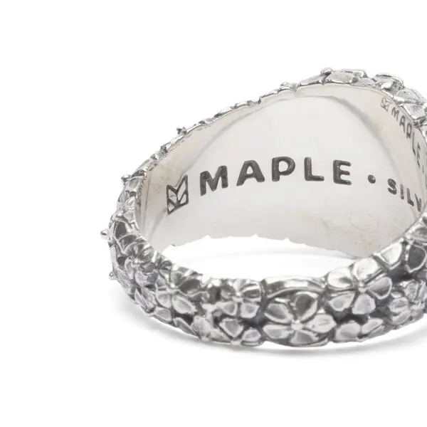 MAPLE Floral Oval Signet Ring