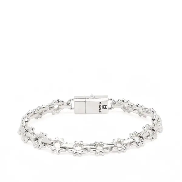 MAPLE Flower Link Bracelet - Silver