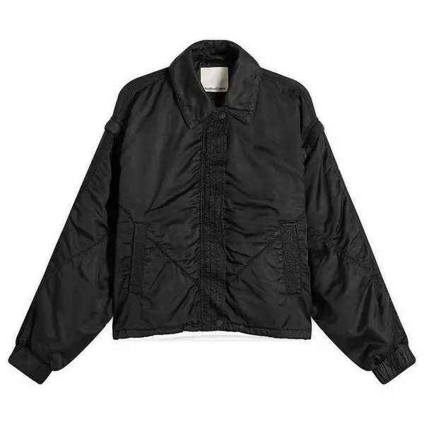You Must Create Heath Bomber Satin Jacket - Black