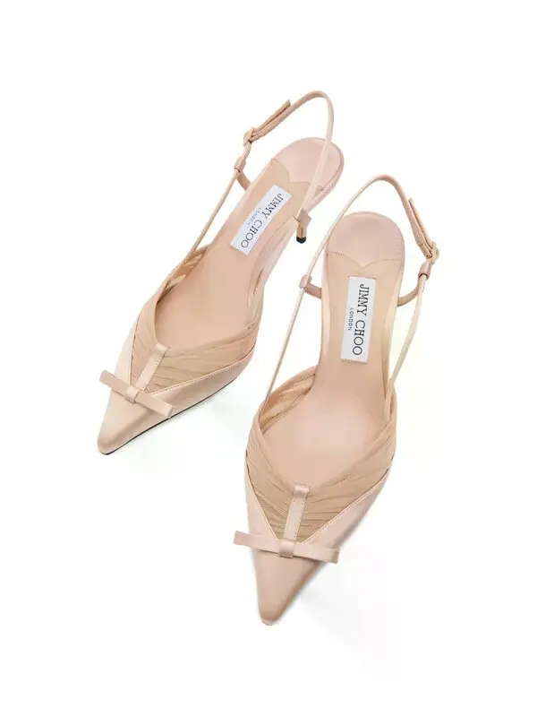 JIMMY CHOO 65mm Afia Heeled Pumps - Neutrals