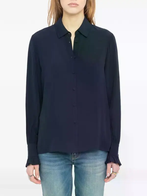 Zadig&Voltaire Thely Long-sleeved Shirt With Ruffled Cuffs