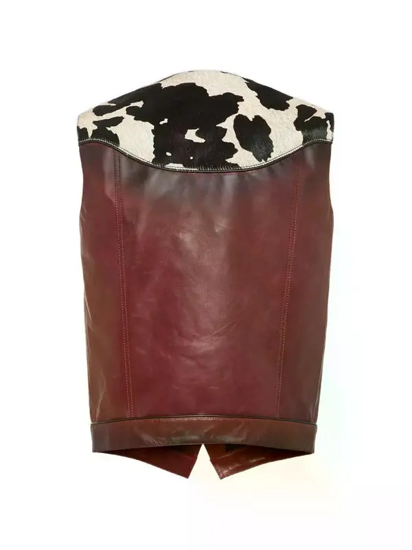 Dsquared2 Cow-print Leather Gilet