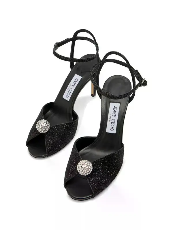 JIMMY CHOO Sacora Crystal-embellished Open Toe Sandals
