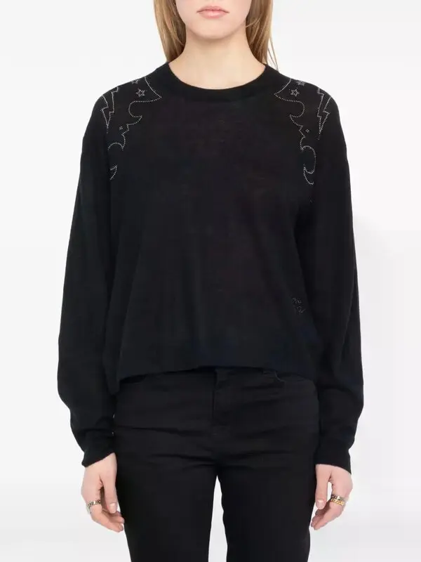 Zadig&Voltaire Swapy Cashmere Sweater With Embellished Detailing