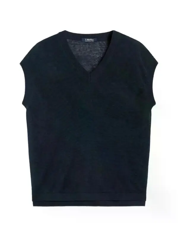 Max Mara Ghianda V-neck Knitted T-shirt - Blue