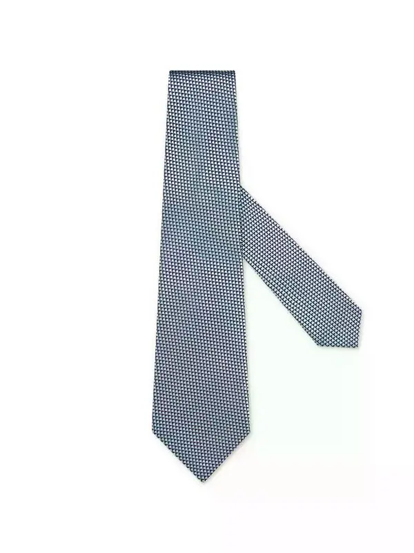 Zegna Patterned Silk Tie - Blue