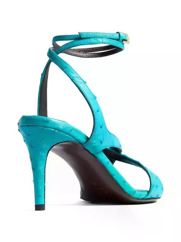 Khaite Liria Cross Strap Sandals - Blue