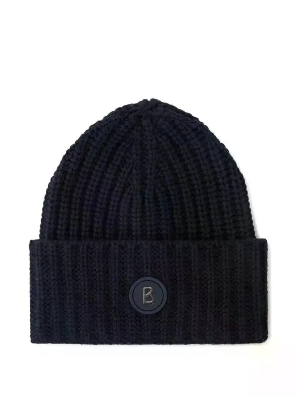 Bogner Kilian Logo-patch Beanie - Blue