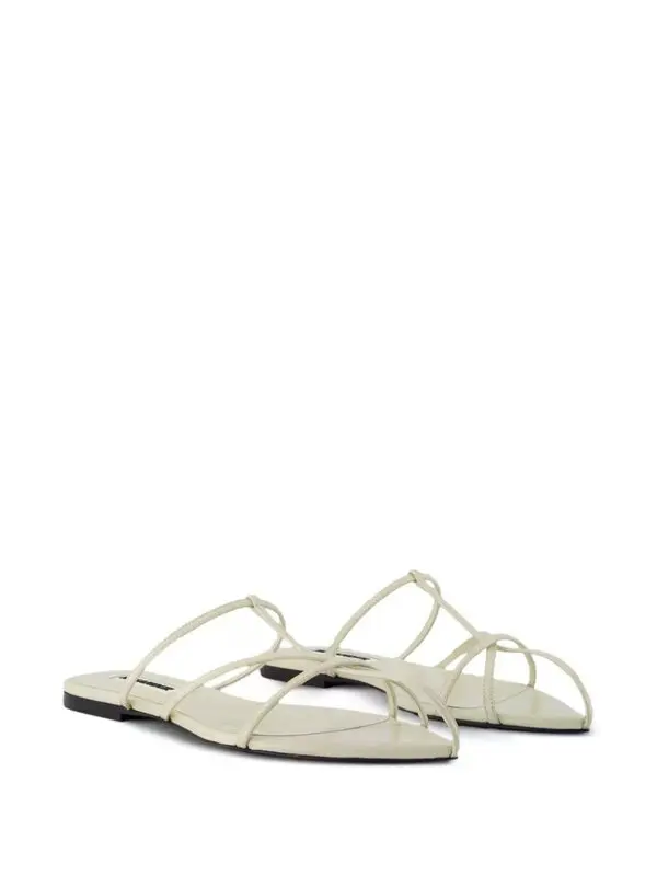 JIL SANDER Smooth Leather Sandals - Neutrals