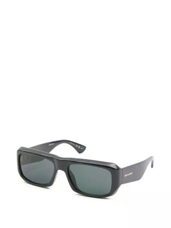 Saint Laurent Rectangunlar-frame Sunglasses - Black