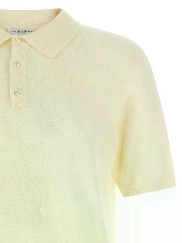 ROBERTO COLLINA Buttoned Polo Shirt - Neutrals
