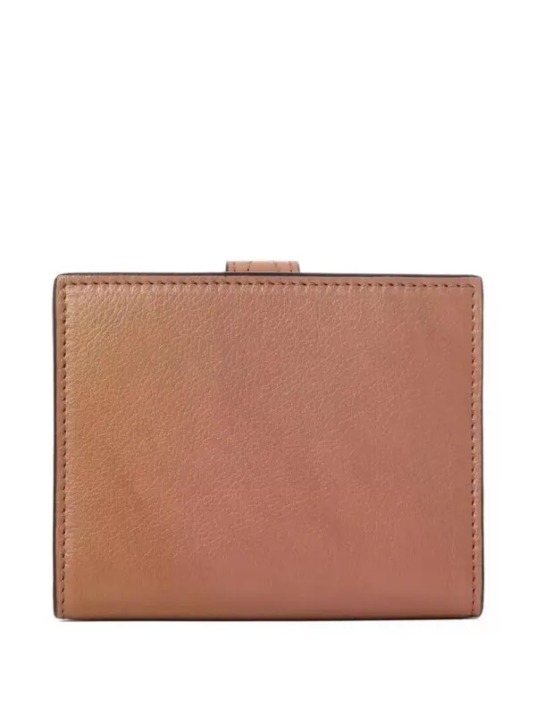 Chloé Padlock-detail Leather Wallet - Neutrals